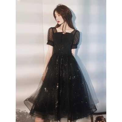 黑色晚礼服女2026新款法式高端裙