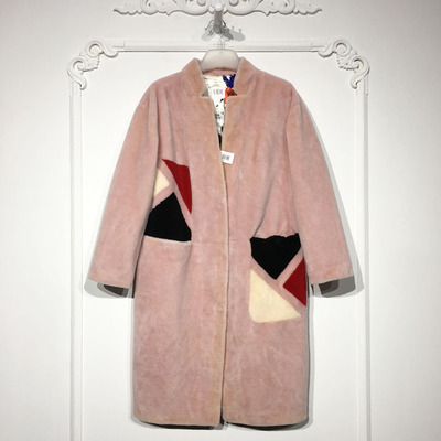 N系列 8253S247 时尚羊毛羊剪绒外套品牌女装折扣颦薪