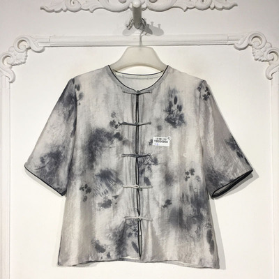 容悦 YB000908 时尚国风新中式衬衫品牌女装折扣颦薪