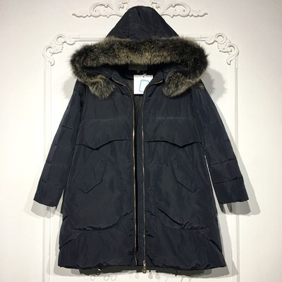 潮系列 8279S205 时尚真毛领羽绒服品牌女装折扣颦薪