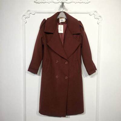 潮系列 8126S064 时尚毛呢外套品牌女装折扣颦薪