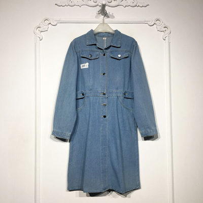 潮系列 LM09159 时尚牛仔连衣裙品牌女装折扣颦薪