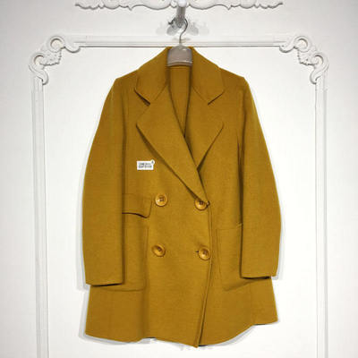 潮系列 8247S108 时尚羊毛双面呢毛呢外套品牌女装折扣颦薪