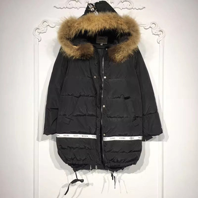 潮系列 8280S140 时尚真毛领羽绒服品牌女装折扣颦薪