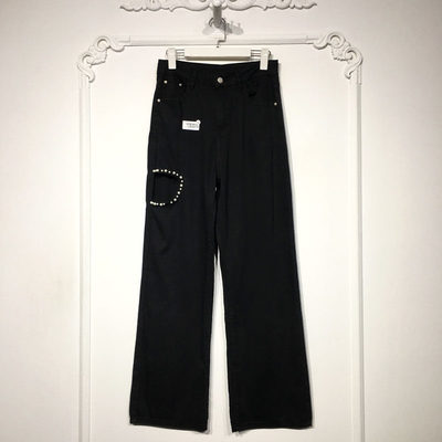 YZQ系列 8328S078 时尚牛仔长裤品牌女装折扣颦薪