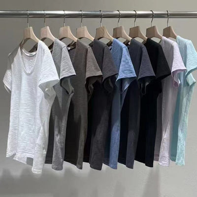 statement百搭纯色U领短袖T恤