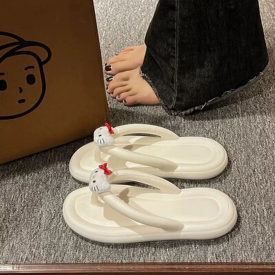 Clip Toe Flip Flops 女士 EVA 人字拖外穿软底夹脚休闲沙滩凉拖