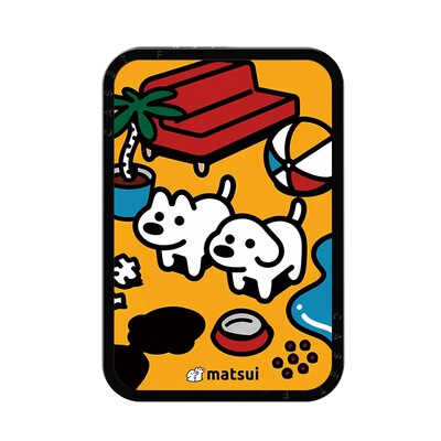 Matsui小白狗磁吸卡包支架适用magsafe手机壳折叠小巧便携通用