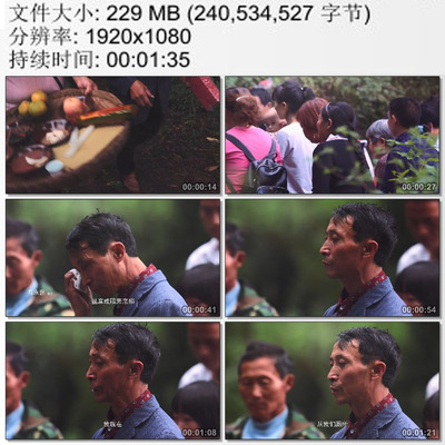 山区村民携带祭祀物品下山祭奠死去亲人丈夫怀念亡妻高清视频素材