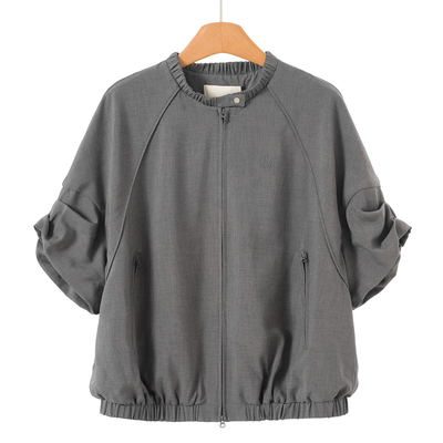 699西湖阁老【栖】春装 松紧圆领堆堆袖刺绣外套532