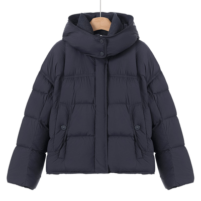 1299西湖阁老【帛】当季新款 可脱卸连帽泡芙感短羽绒服381