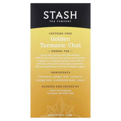Stash Tea肉桂金姜黄柴不含咖啡因18个茶包