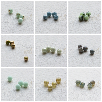 捷克进口玻璃珠古色古珠圆珠