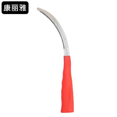康丽雅K-3435塑柄锯齿小镰刀不锈钢园艺环卫割草刀锄草刀