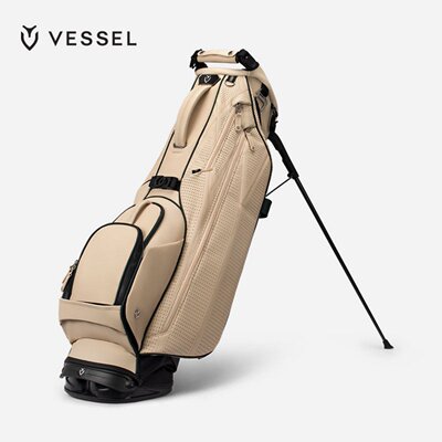 26新款VESSEL高尔夫支架包轻便皮革防水男女士球包绣名字7.5寸4格