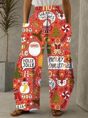 New Year Christmas Santa Claus Snowman 3D Printed Women'