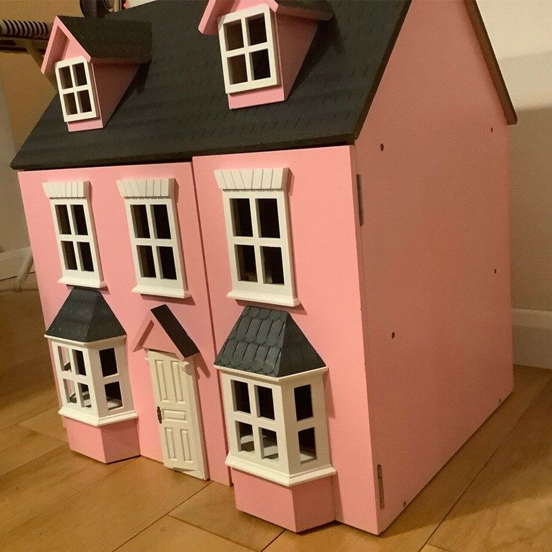 出口木制过家家别墅儿童房子模型玩具屋宝宝大型娃屋dollhouse