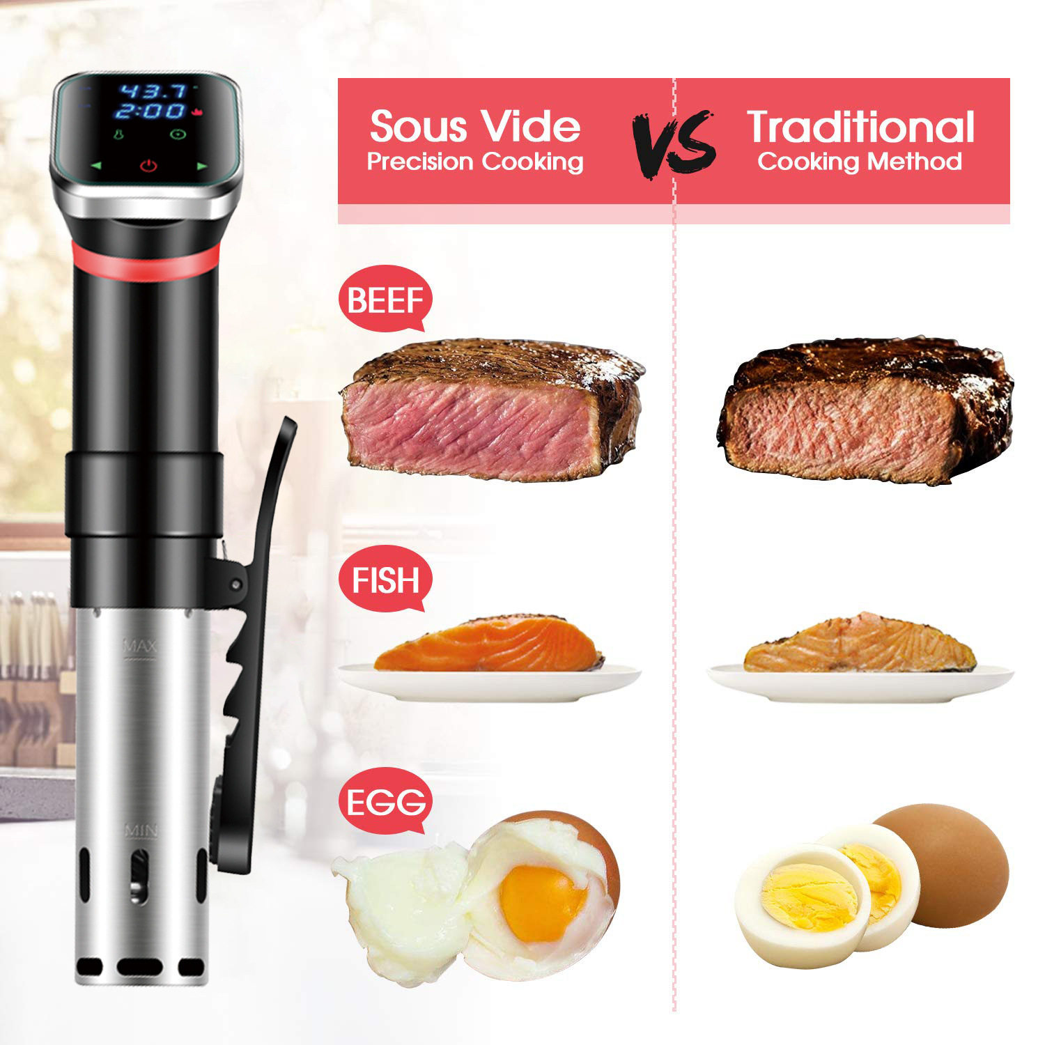 Sous Vide Machine Precision Cooker低温慢煮机解冻器真空牛扒机