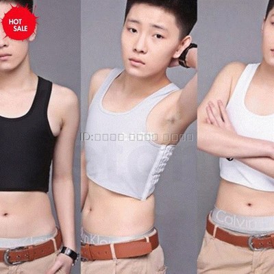 On Casual Breathable Buckle Short Chest Breast Binder Trans