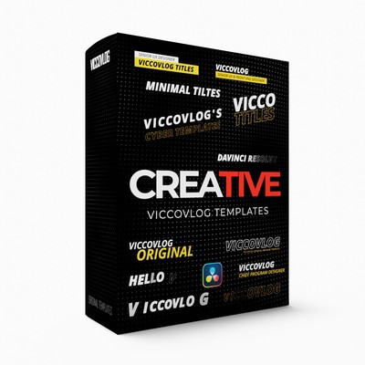 ViccoVlog 达芬奇创意标题模板 Creative Titles  时尚|简约|企业
