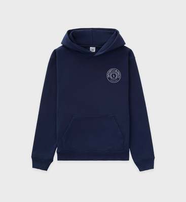 SPORTYRICH藏青LOGO连帽卫衣