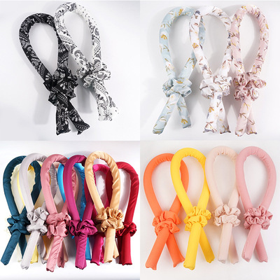 Silk Ribbon Hair Curlers Curling Rod Headband Wave Forme卷发