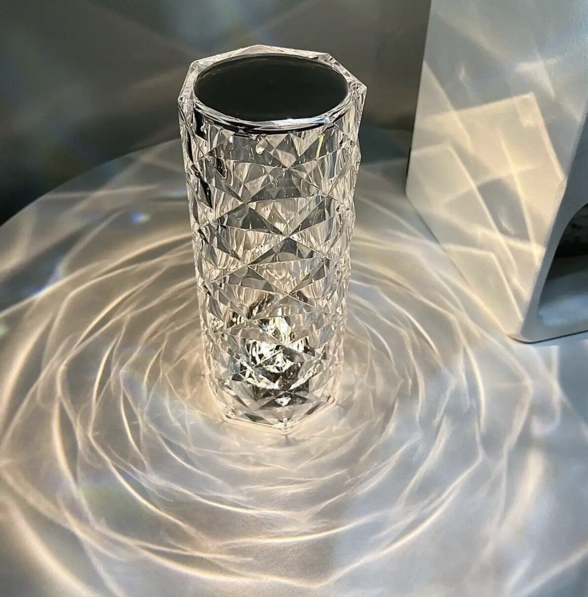 灯饰触摸水晶玫瑰氛围台灯网红装饰床头灯小夜灯拍照灯包邮.