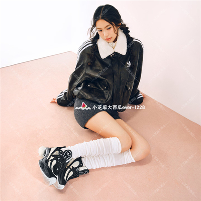 adidas三叶草复古厚底运动鞋