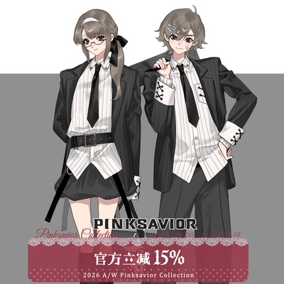 pinksavior【OFF DAY】条纹休闲西服秋冬衬衫套装显瘦闺蜜情侣