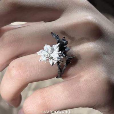 《双相情感障碍》概念设计戒指ins雪山黑白双色曼陀罗精致高级感