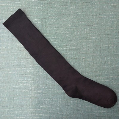 销售女35-38码丝光棉纯黑色柔软及膝长筒袜子