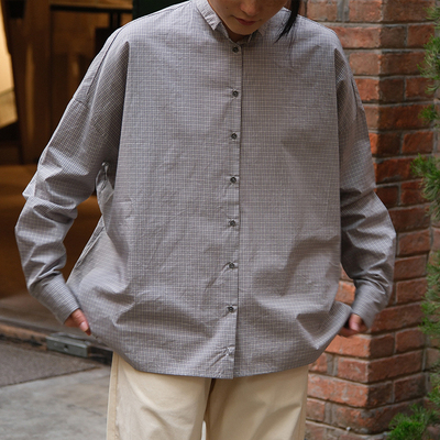 inLESS丨Apuntob P1818/TS899 格纹府绸衬衫纯棉长袖上衣女