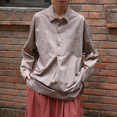 inLESS｜YOKO SAKAMOTO PULLOVER SHIRT 纯棉衬衫上衣女