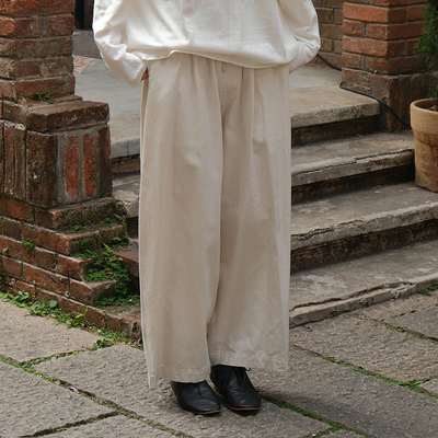 【SALE】PAS DE CALAIS 纯棉牛津布休闲裤