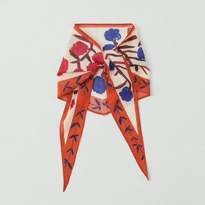 inLESS丨Toast Flower Crown Print Triange Bandana 纯棉三角巾