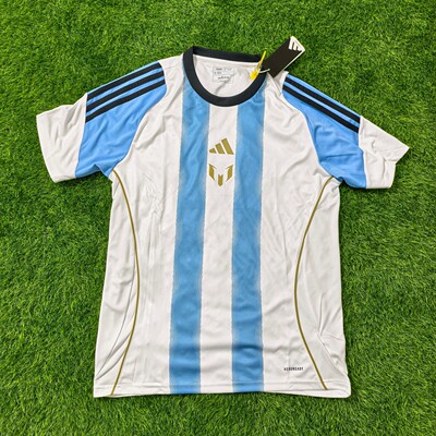 Adidas 梅西 messi专属阿根廷配色速干T恤足球服 iz2996