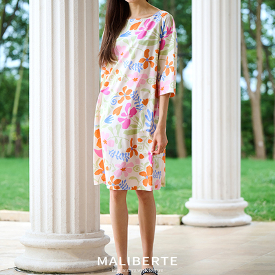 MaLiberte黎贝蒂春季绮梦花蔓印花家居服套装女