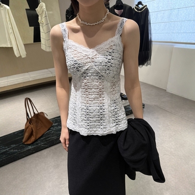 摩登197蕾丝花边钩花镂空吊带