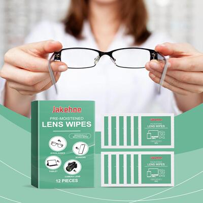 Jakehoe Lens Cleaning Wipes, Individually Wrapped Portable C