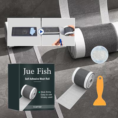 Jue Fish Self-Adhesive Mesh Roll, Home Use Self-Adhesive Scr