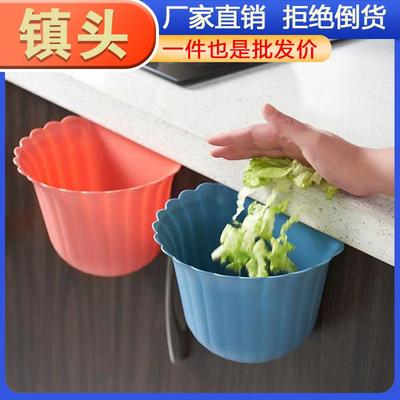 Kitchen trash bin, household cabinet door wall-mounted toile