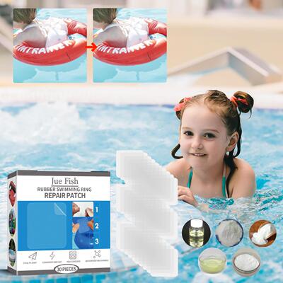 JUE FISH Inflatable Self-Adhesive Vinyl Repair Patch, Swimmi