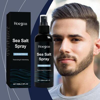 HOEGOA Men's Sea Salt Texturizing Spray - For Voluminous, Lo