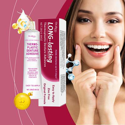 ORALHOE Denture Adhesive Enhances Comfort and Protects Gums,