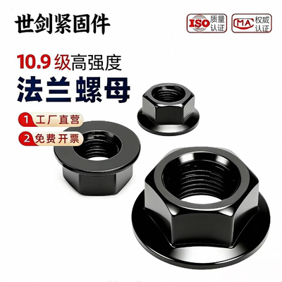法兰螺母带垫锁紧碳钢法兰面螺母
