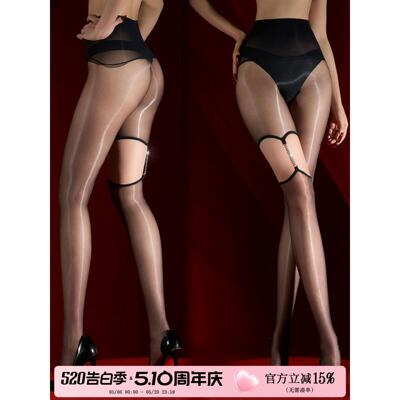 纯欲性感100D黑丝吊带连裤袜