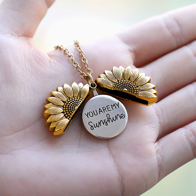 You Are My Sunshine Necklaces For Women Men Lover Gold