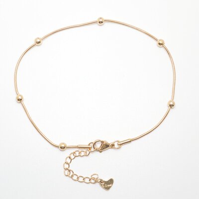 304 Stainless Steel Anklet For Women Gold Color Round Chain