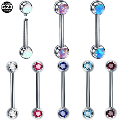 1Pc G23 Titanium Nipple Piercing Internally Threaded Nipple