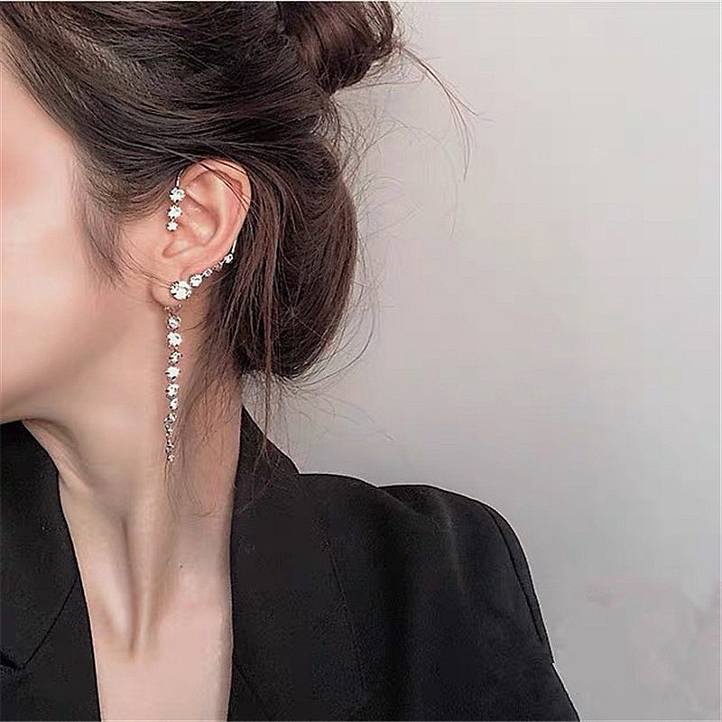 FLASHBUY Single New Korean Rhinestone Earrings 2020 Shiny